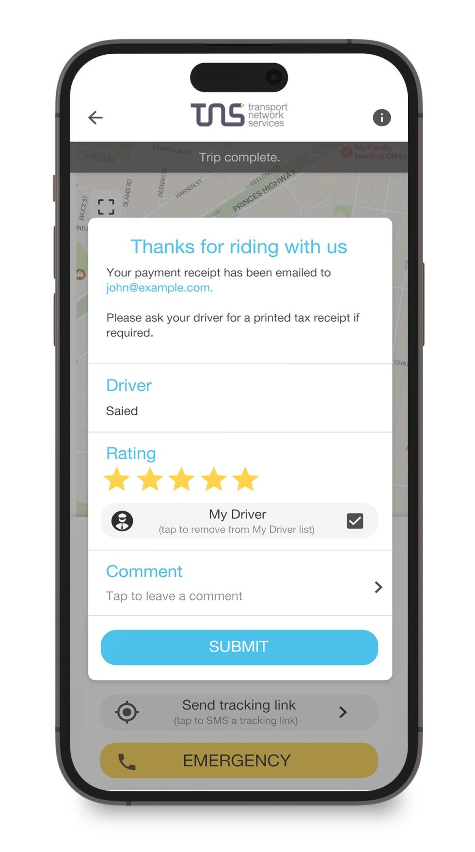 TNS - Transport Network Services | TNS Passenger App